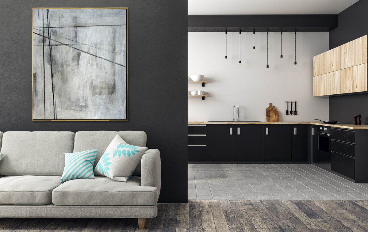 Abstract Art Work Grayscale Art Soft Bold Strokes Light and Shadow Art Simple Modern Art ...