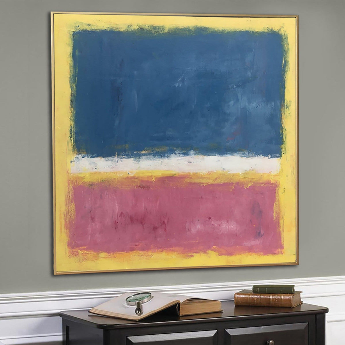 Mark Rothko Style Abstract Paintings On Canvas In Yellow, Blue And Pink ...