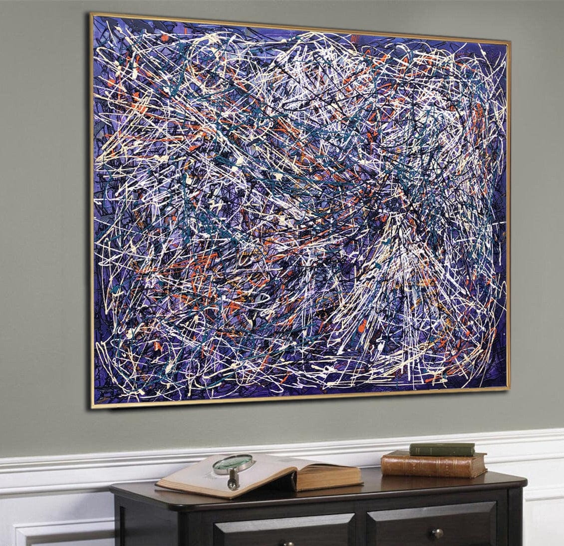 Jackson Pollock Style Paintings On Canvas Modern Textured Painting ...